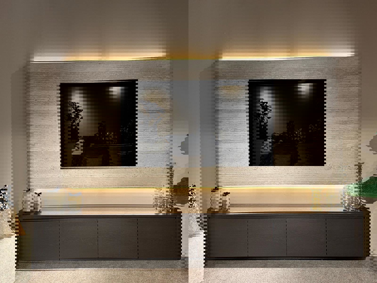 puuur tv wandpaneel met verlichting